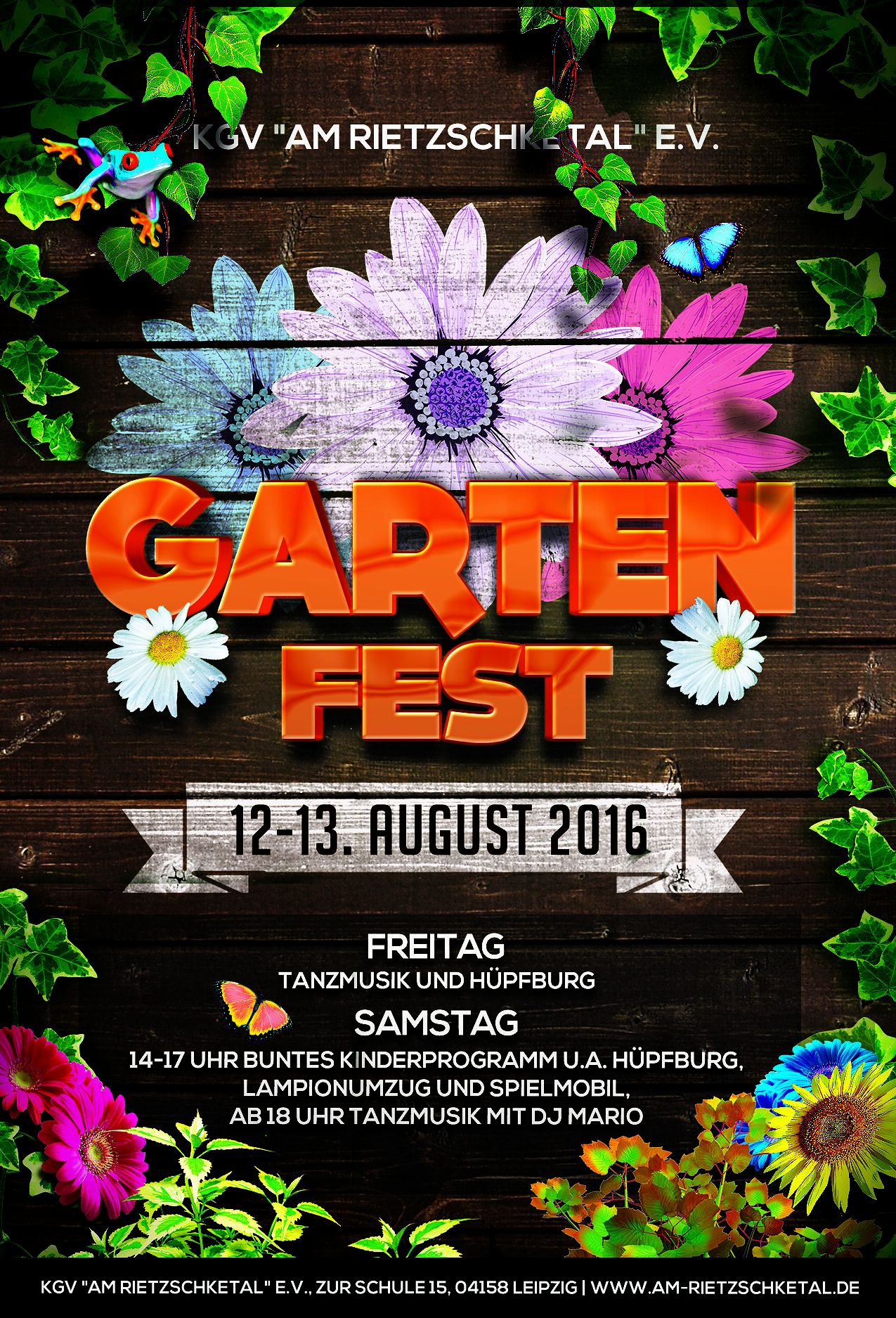 Am 12. und 13. August ist Gartenfest am Rietzschketal
